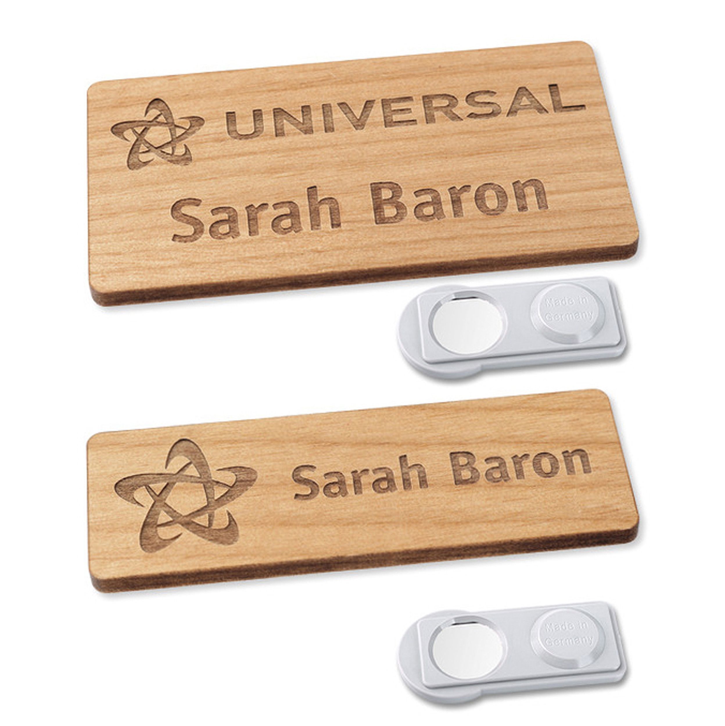 Tarjetas identificativas de madera, timberline® "complete-engraved ...